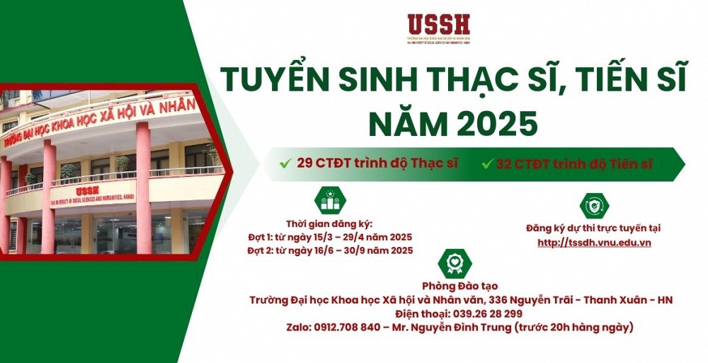 Trang tuyển sinh - Trường Đại học Xã hội và Nhân văn - ĐHQGHN